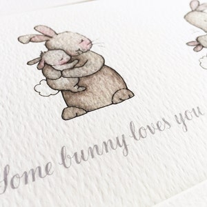 FRAMED Bunny Picture, Rabbit Illustration, Kid's Wall Decor, Unisex ...