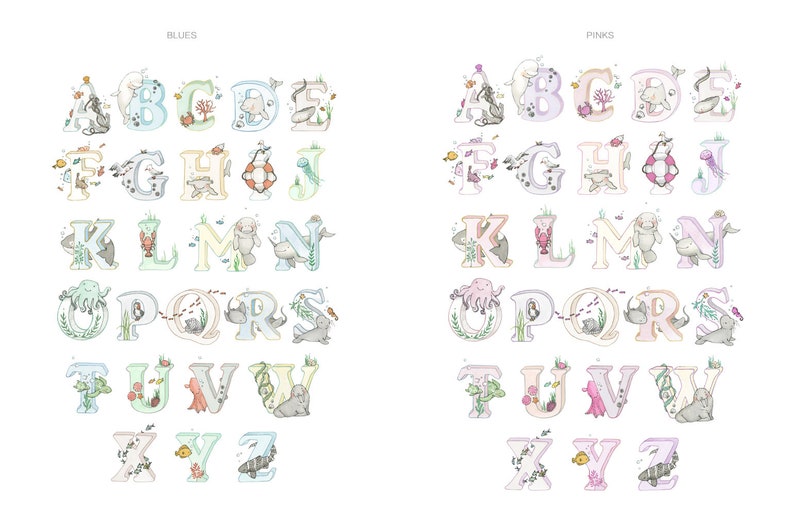 Alphabet Print, UNFRAMED Nursery Art, Whimsical, Kid's Picture ...