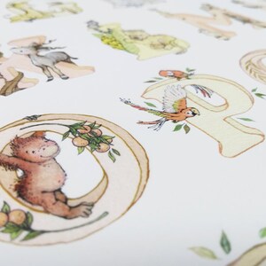 Alphabet Print, UNFRAMED Nursery Art, Whimsical, Kid's Picture ...