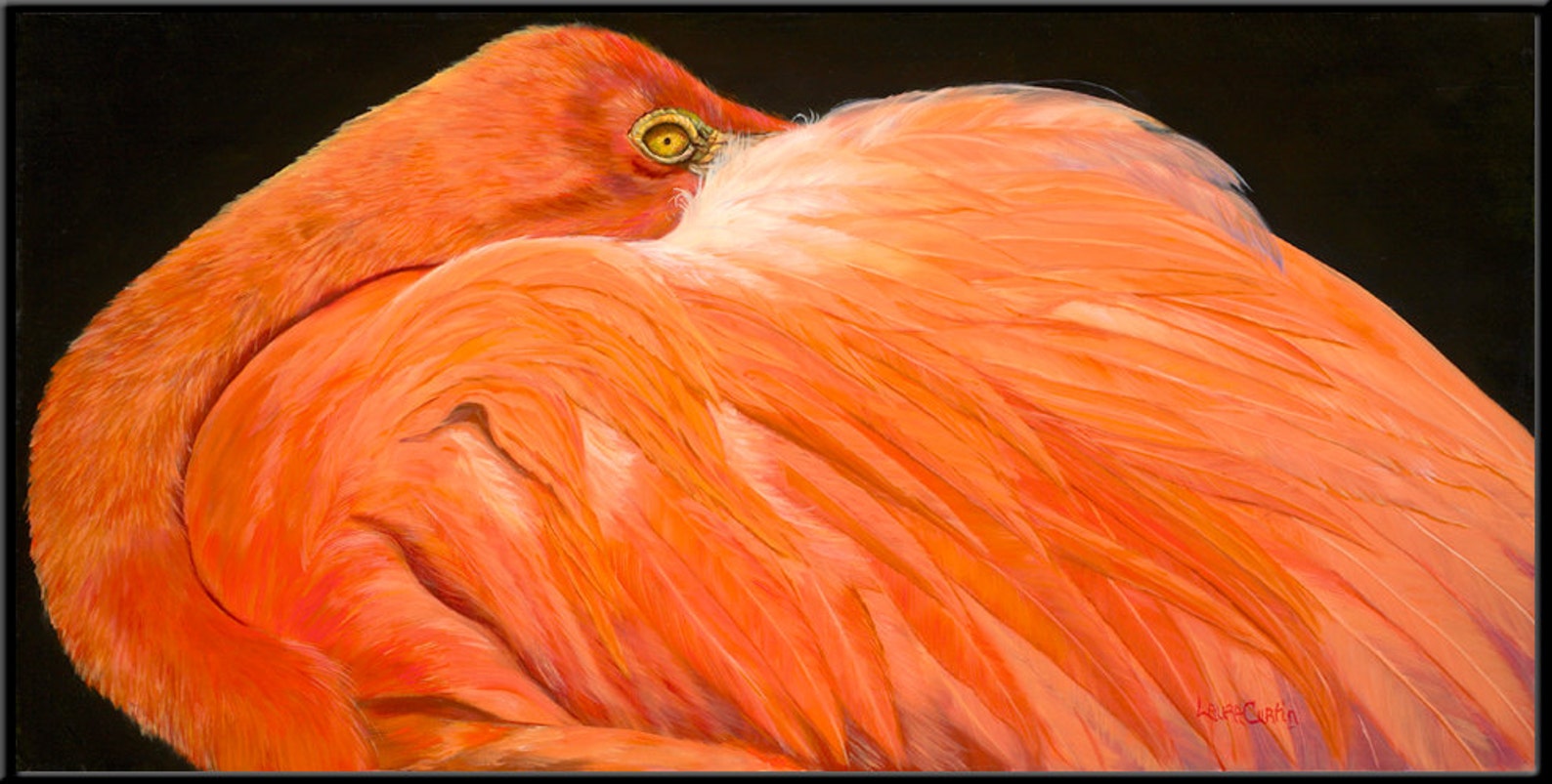 Flamingo 18" X 9" Print - Etsy