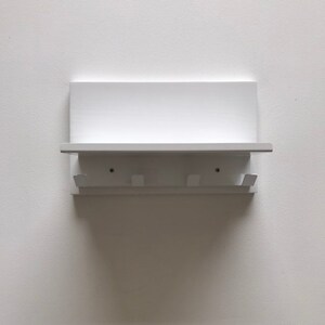 WHITE Entryway Organizer Command Center Minimalist Coat Rack Rack Mid ...