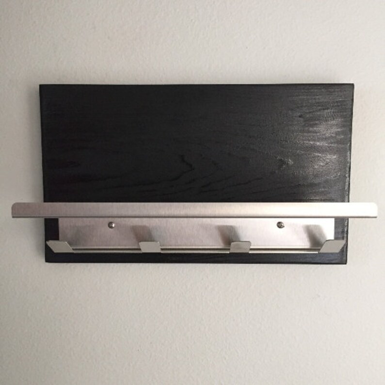 Entryway Organizer steel coat rack key rack mail holder | Etsy