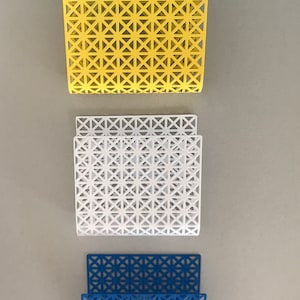 Mid Century Modern Perforated Steel Mail Holder Magazine Rack iPhone ...