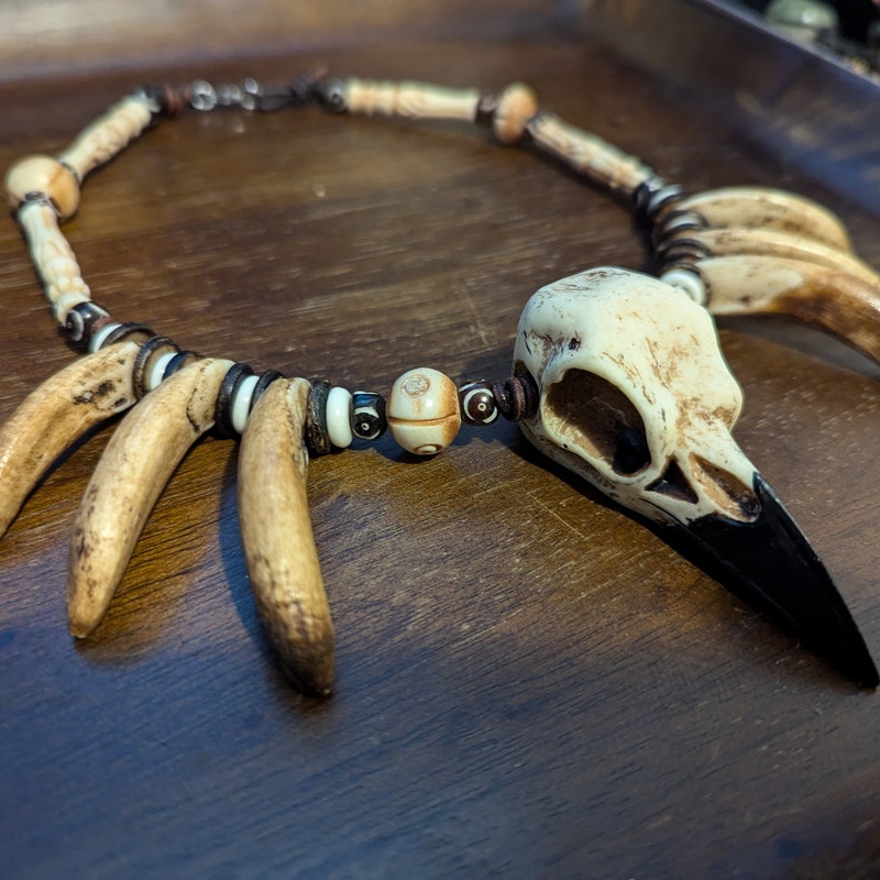 Tribal Bone Necklace - Etsy