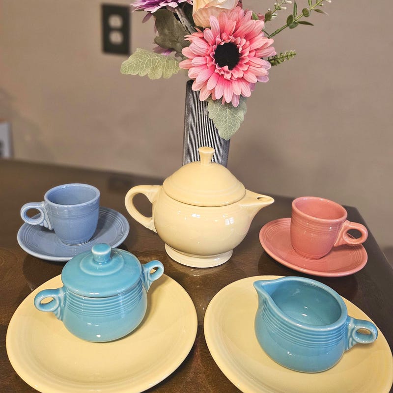 Stoneware Tea Set - Etsy