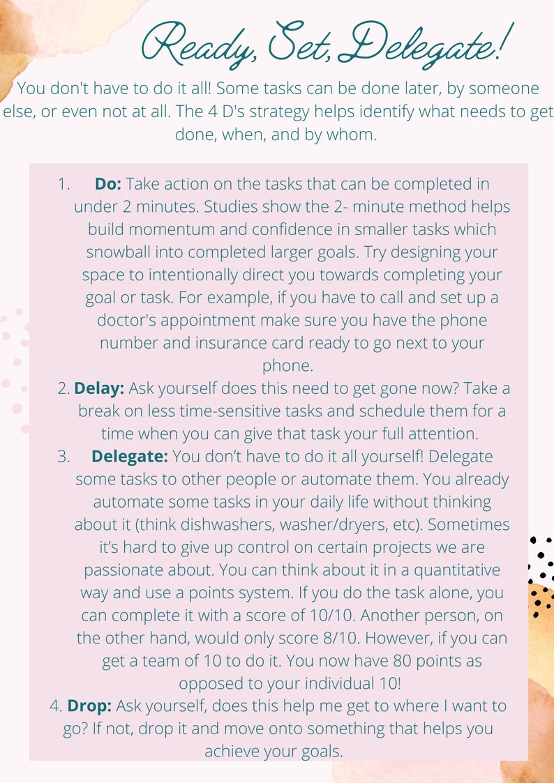 6 Pages of Executive Function Worksheet ADHD Time Management - Etsy