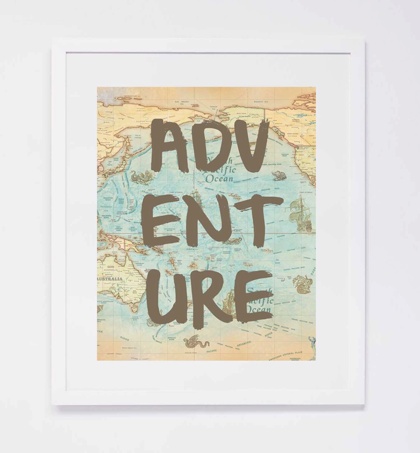 Adventure Map Nursery Digital Print | Etsy