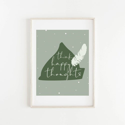Peter Pan Think Happy Thoughts Digital Nursery Printable - Etsy
