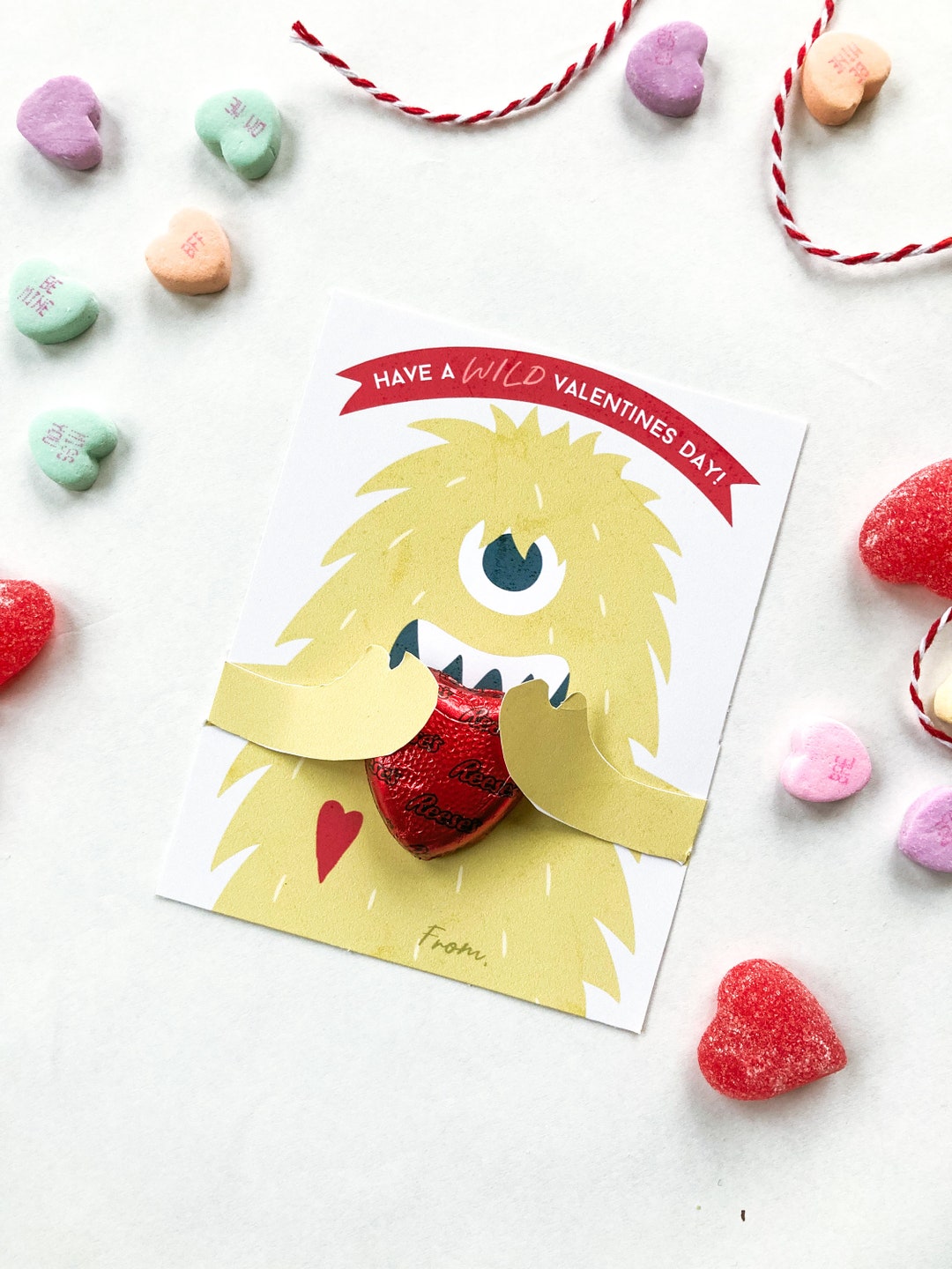 Wild Monster Valentines Day, Printable Valentine, Monster Class ...