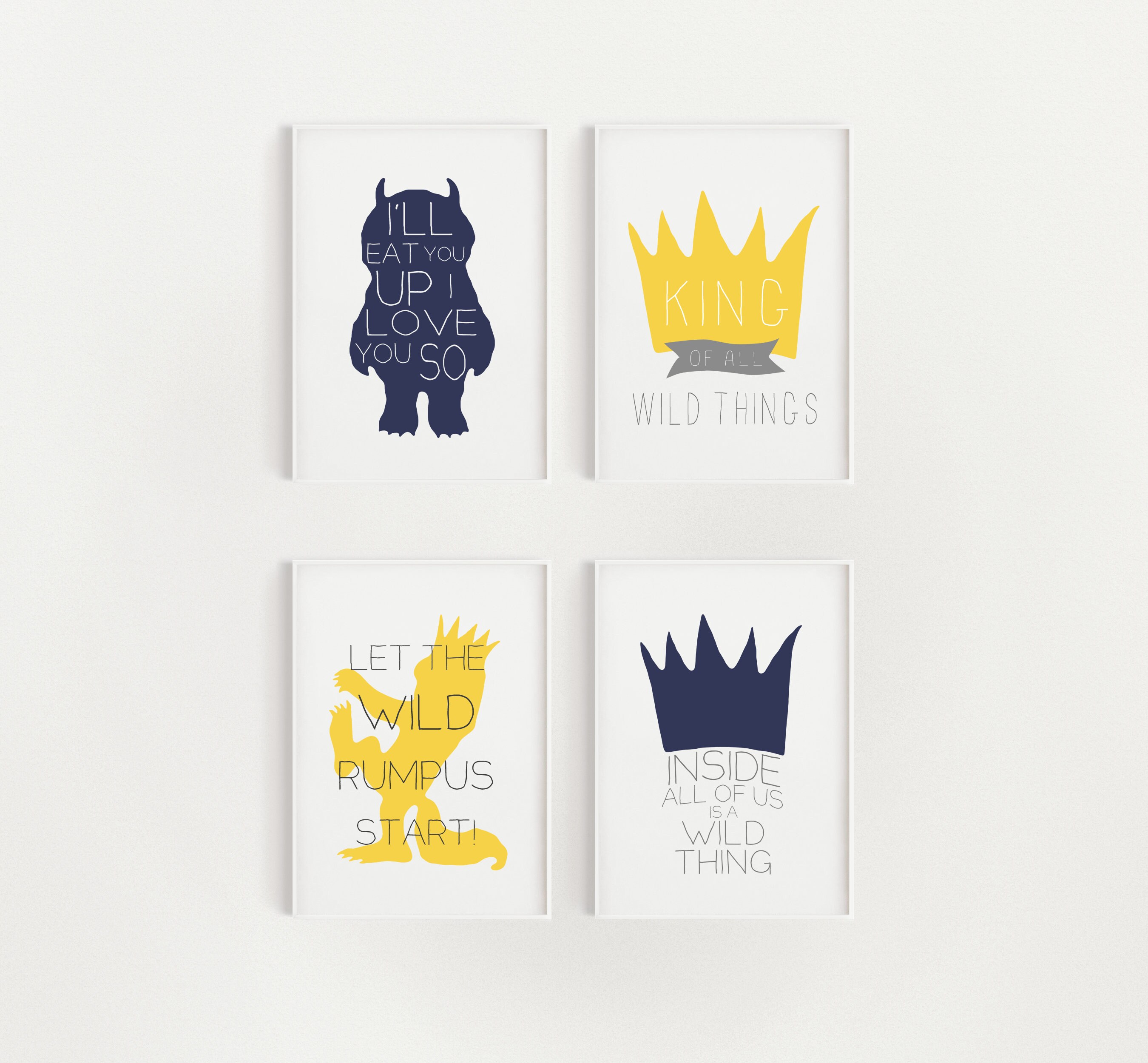 Where the Wild Things Are Set of 4 Nursery Digital Printables | Etsy
