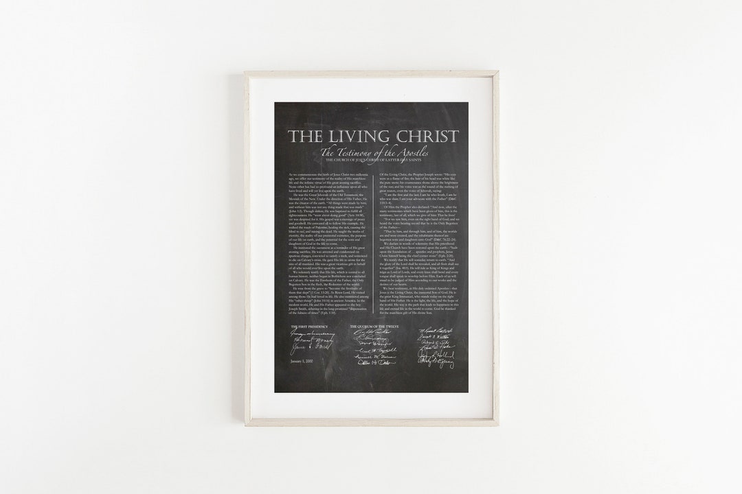 The Living Christ, Chalkboard Digital Printable - Etsy