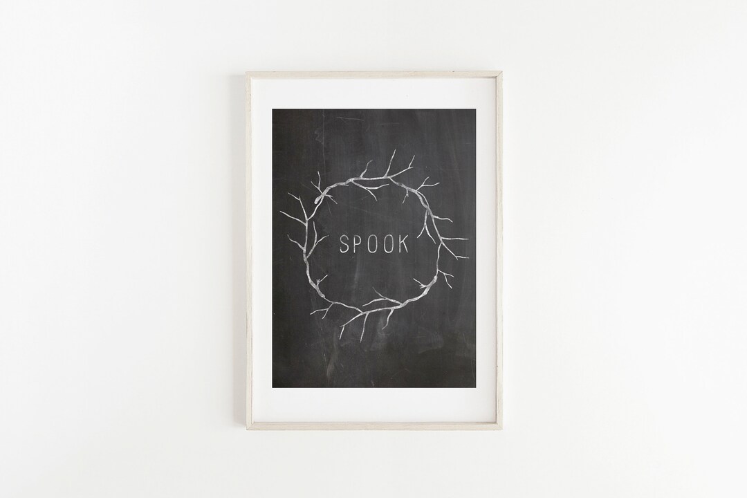Chalkboard Spook, Halloween Printable - Etsy