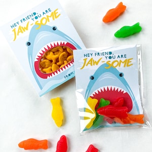 Jaw-some Valentines Day, Printable Valentine, Shark Class Valentines ...