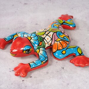 Large Ceramic Frog Red Talavera Mexican Handmade Pottery, Wall Art ...
