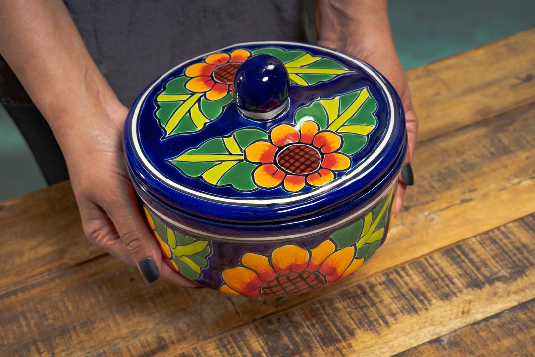 Traditional Talavera Tortilla Warmer Pottery Hand Painted Ceramic ...