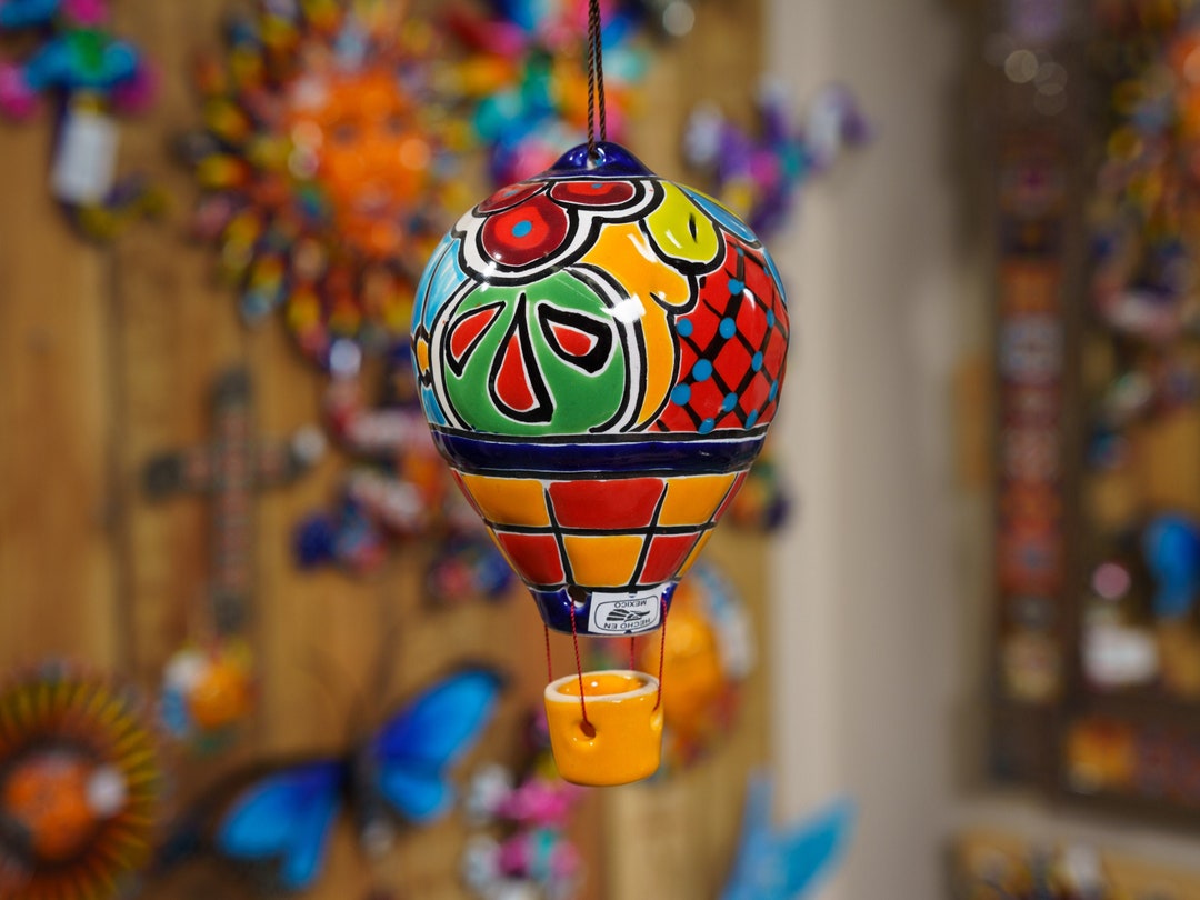 Mexican Talavera Hot Air Balloon Hanging Ceramic Mexico Folk - Etsy