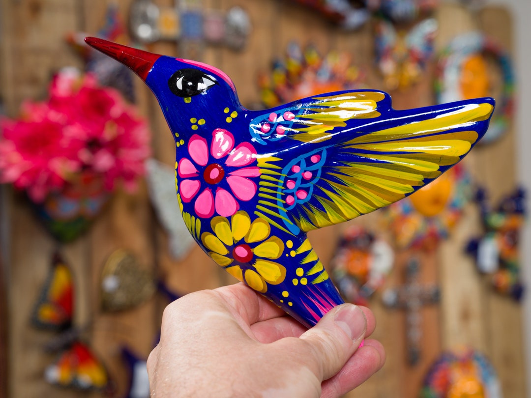 Hummingbird Wall Art Mexican Talavera Ceramic Garden Fence Patio Decor ...