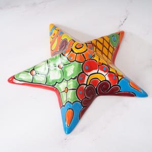 Mexican Star Talavera Ceramic Pottery Mexico Wall Art Folk Art Hanging ...