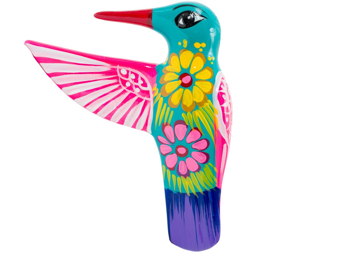 Hummingbird Wall Art Mexican Talavera Ceramic Garden Fence Patio Decor ...