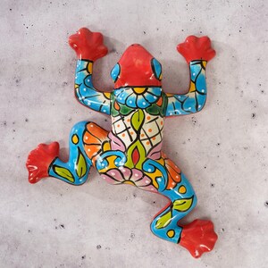 Large Ceramic Frog Red Talavera Mexican Handmade Pottery, Wall Art ...