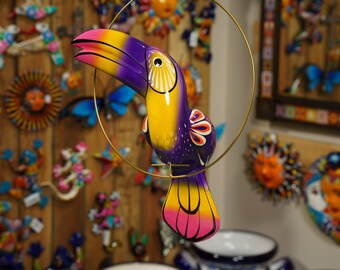 Toucan Bird Hanging Mexican Talavera Tropical Parrot Decor Indoor ...