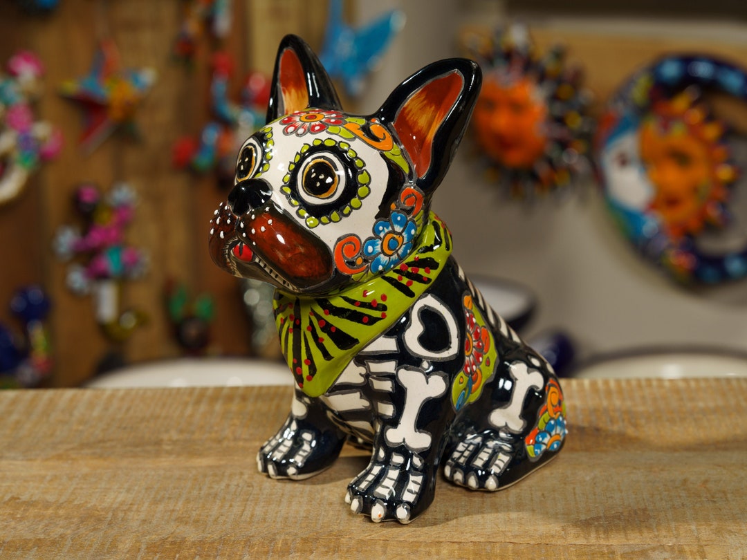 Dia De Los Muertos Frensh Bulldog Frenchie Puppy Day Mexican Talavera ...