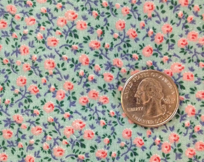 Vintage Blue Calico Fabric - Etsy
