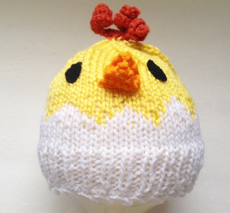 Baby Chick Hat Knit Infant hat Chicken and Egg CapHalloween | Etsy