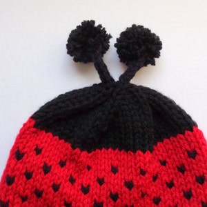 Lady Bug Hat, Baby Cap, Newborn Hat, Baby Shower Gift , Knitted Gift ...
