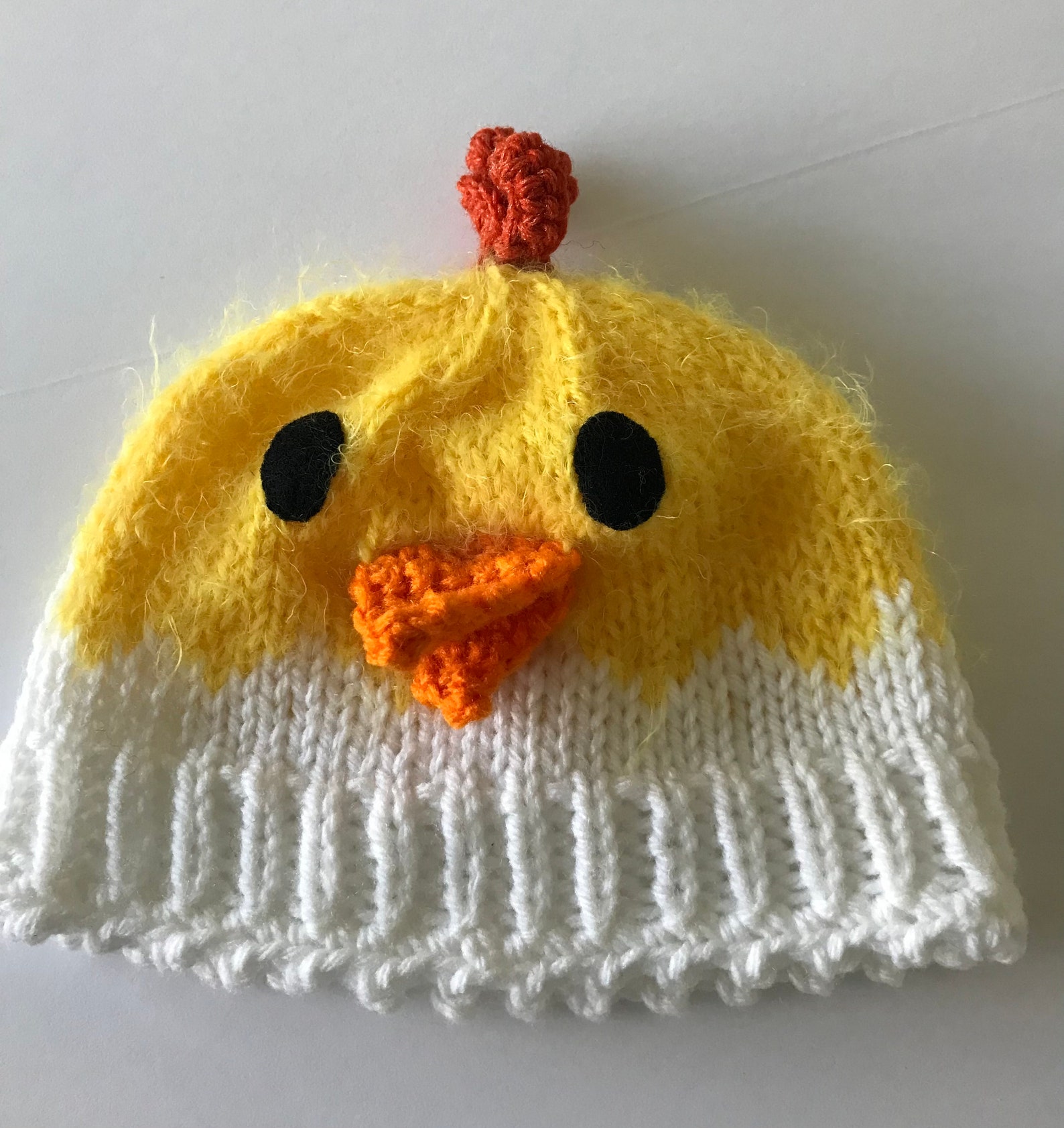 Baby Chick Hat, Knit Infant Hat, Chicken and Egg Cap,halloween Hat ...