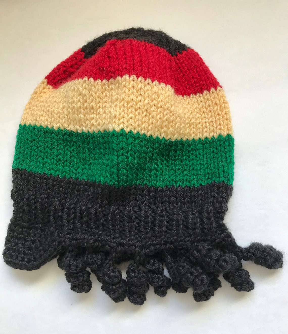 Jamaican Style Hat Baby Rastafarian Cap Hand Knit Hat with | Etsy