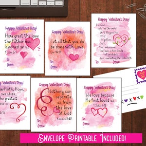 Christian Valentine Cards for Kids Bible Verse Scripture Valentines ...
