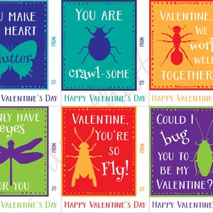Valentines for Kids Love Bugs Valentines for Boys Girls Diy Cards Pdf ...