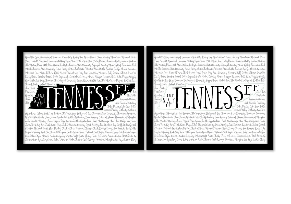 Tennessee Print Tennessee Map Printable Tennessee Poster - Etsy