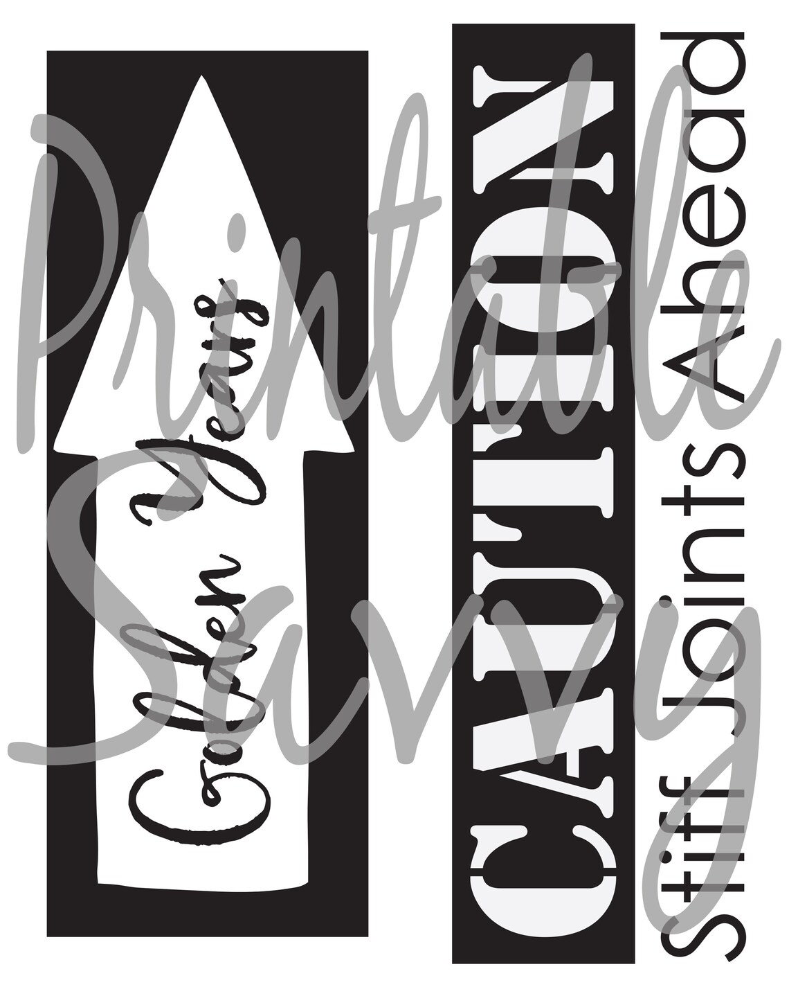 Funny PRINTABLE 50th Birthday Over the Hill Party Signs | Etsy