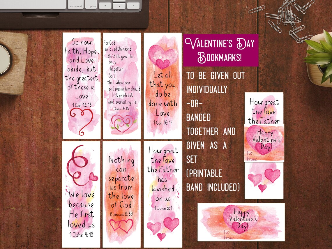 Bible Verse Valentines for Kids Class Valentine Cards - Etsy