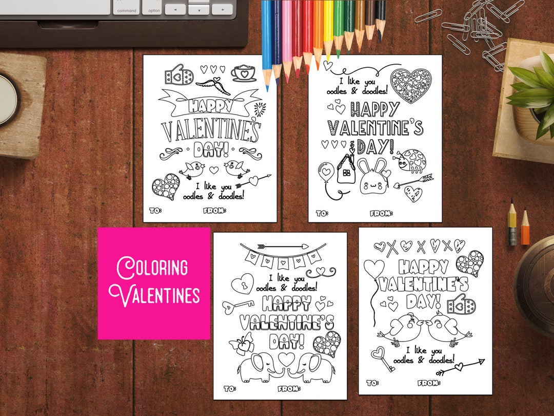 Coloring Valentines for Kids Valentine Cards Coloring Page for Kids ...