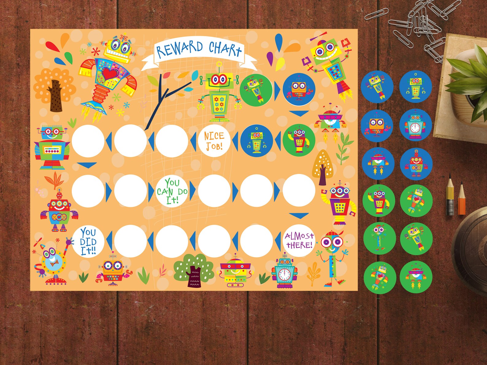 Reward Chart for Kids Toddler DIY Instant Download - Etsy