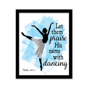 Let Them Praise His Name With Dancing Psalm 149 Bible Verse Instant ...
