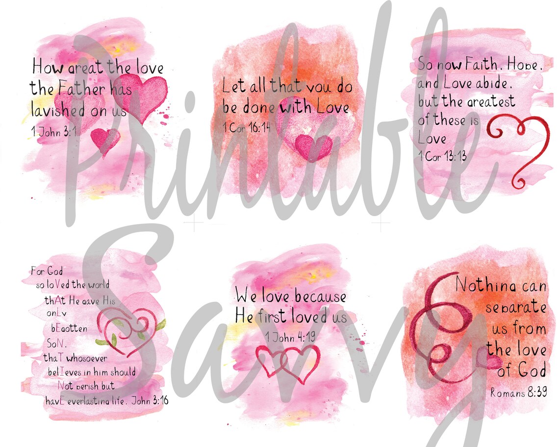 Scripture Cards Printable, Bible Verses About Love, Prayer Cards, Bible ...