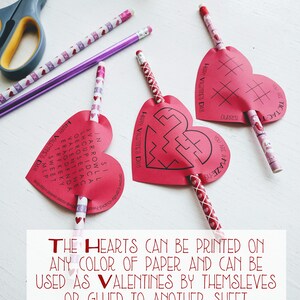 Valentine Cards for Kids Pencil Holder Valentines Teacher Valentines ...