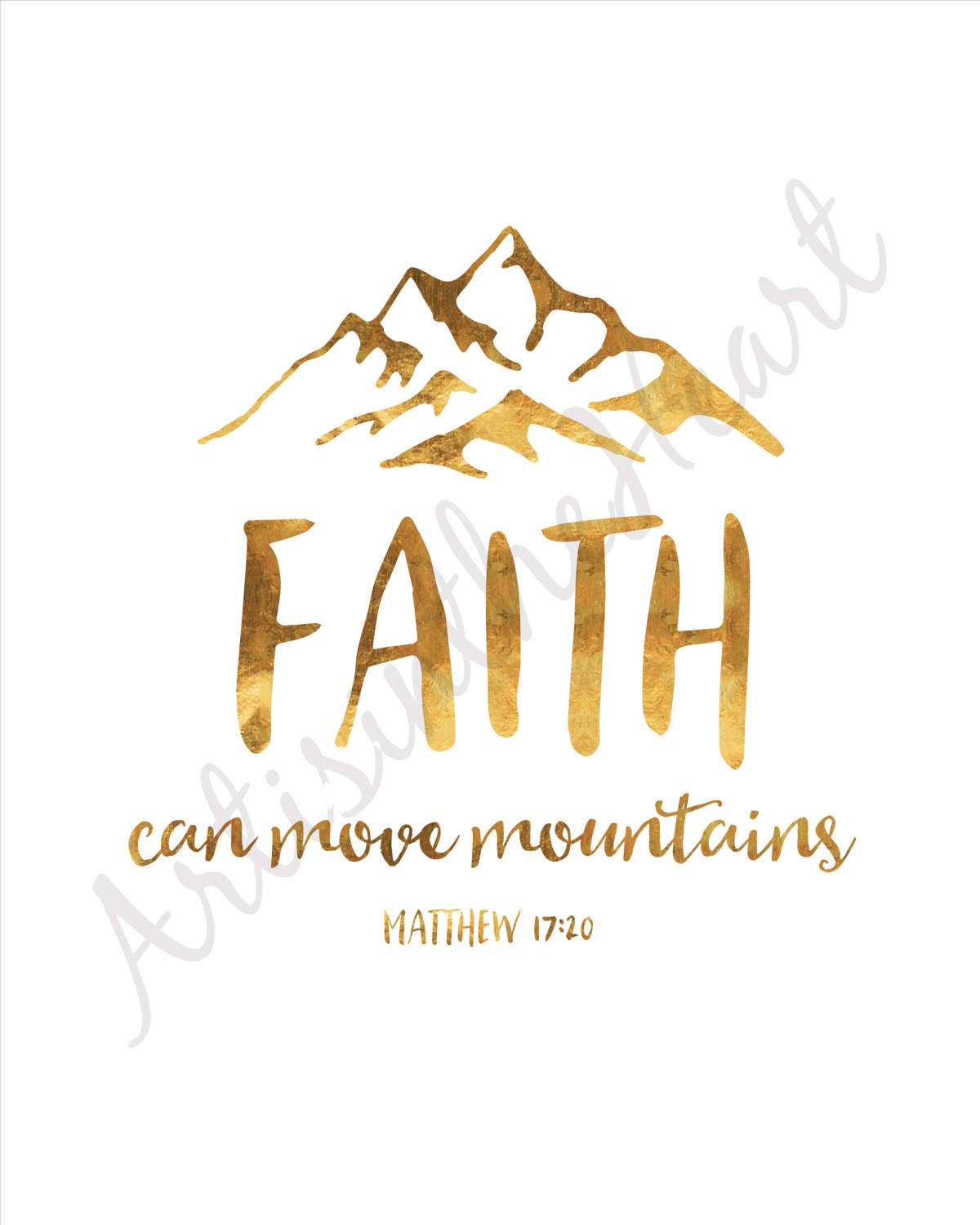 Faith Can Move Mountains Bible Verse Print Printable Bible - Etsy