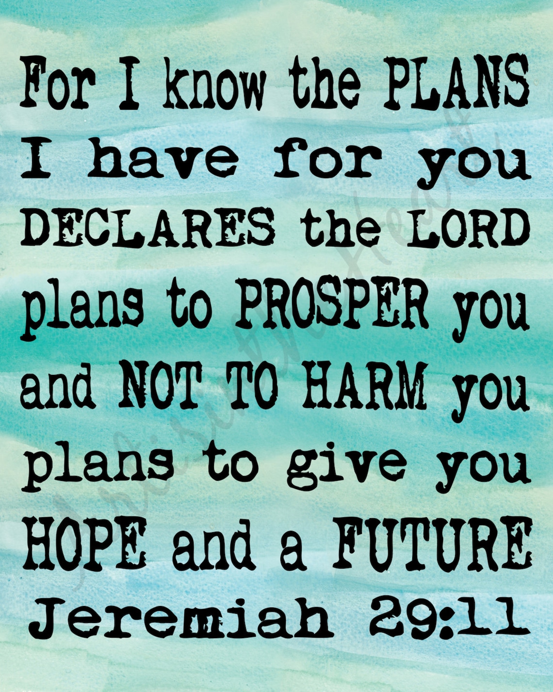For I Know The Plans I Have For You Jeremiah 29 11 Printable Etsy
