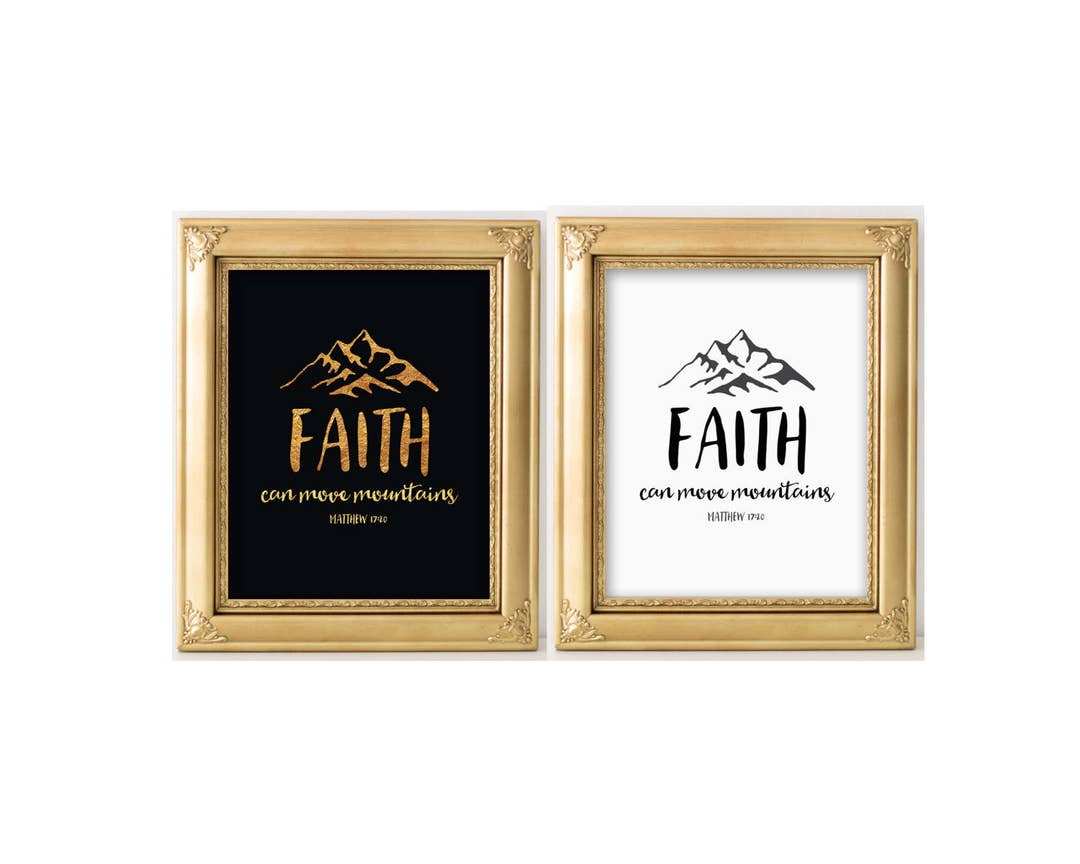 Faith Can Move Mountains Bible Verse Instant Download Printable ...