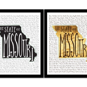 Missouri Print, Missouri State Print, Missouri Map Printable, Missouri ...