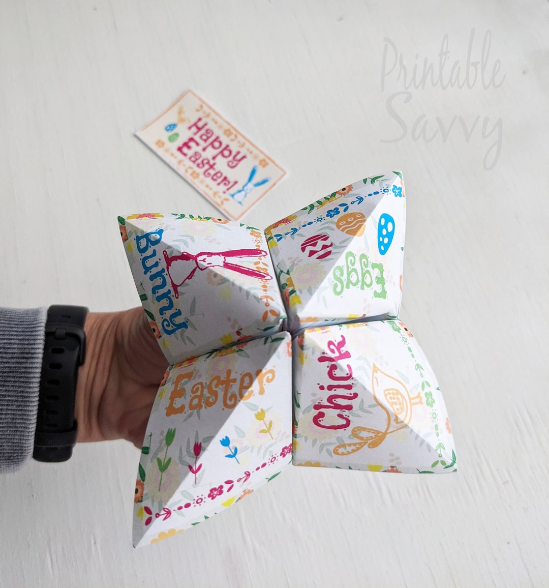 Easter Activity for Kids, Fortune Teller Cootie Catcher Jokes Teller ...