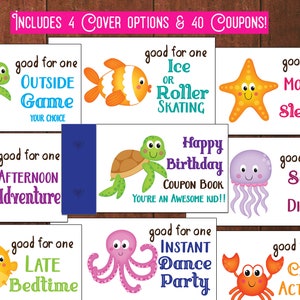 Kids Coupon Book Birthday Printable Instant Download DIY Behavior ...