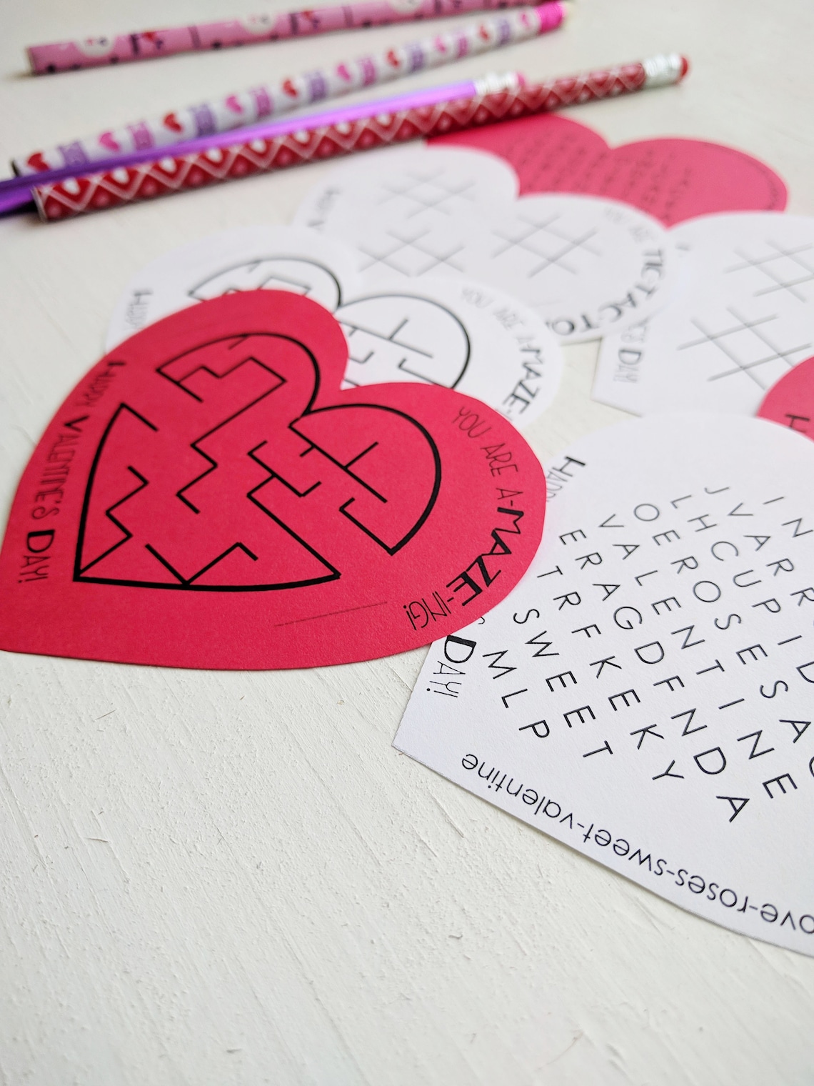 Valentine Cards for Kids Pencil Holder Valentines Teacher | Etsy