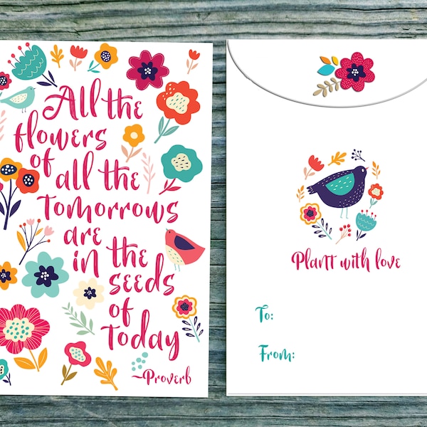 Birthday Seed Packet - Etsy