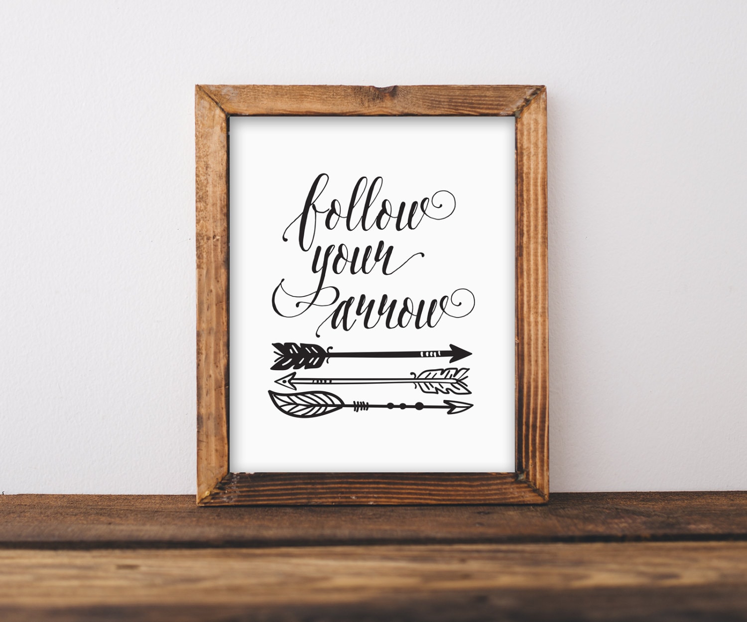 Follow Your Arrow Typography Art Print Adventure Poster - Etsy